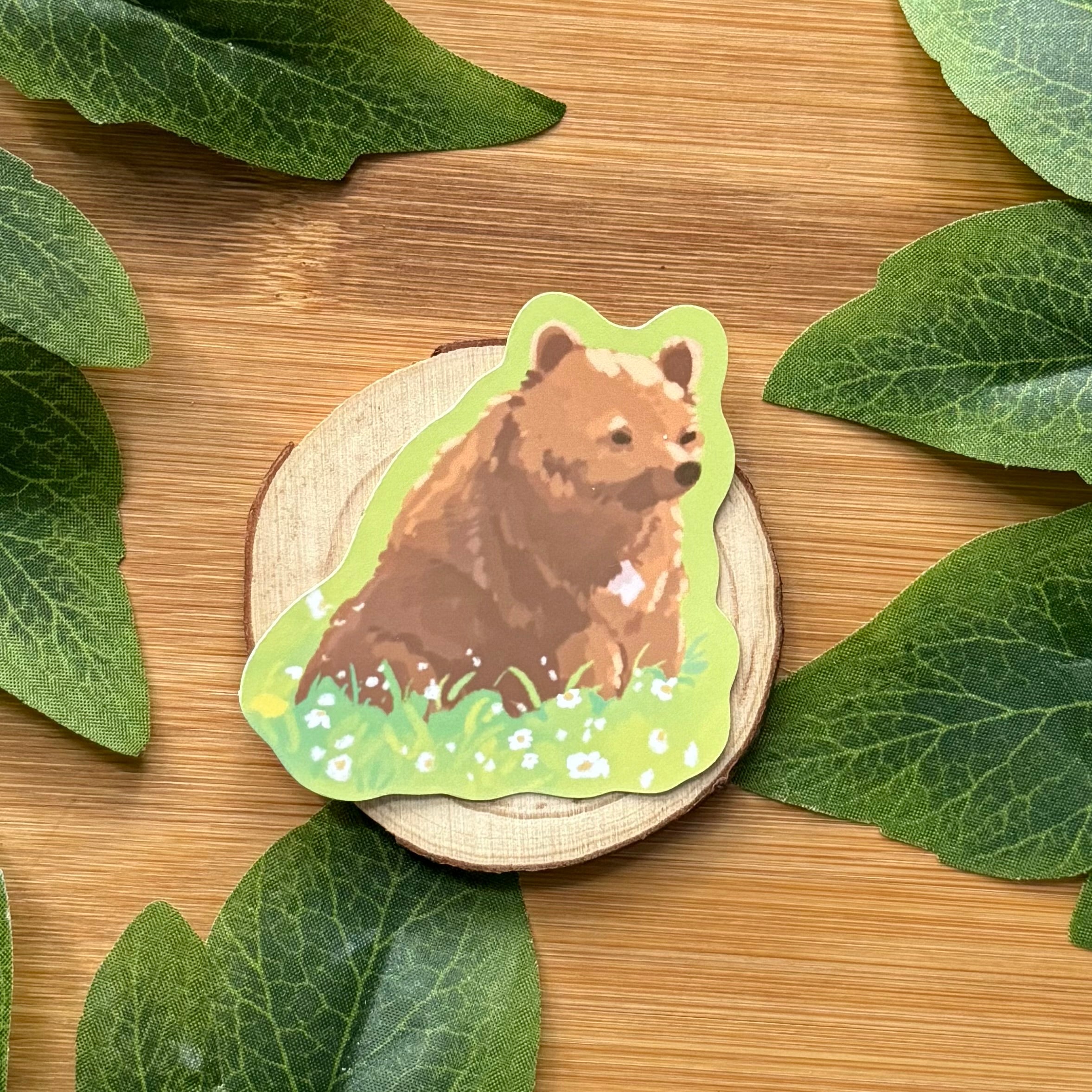 Mocha in Flower Field Sticker – Konfetti's Corner